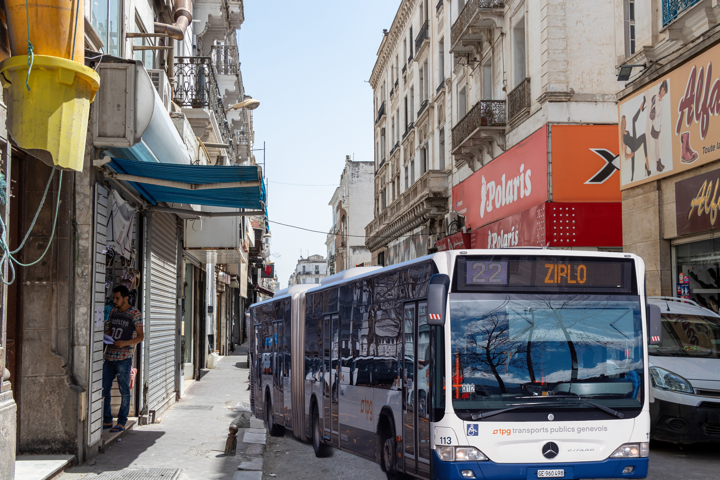 Des bus genevois dans les rues de Tunis | Genève Home Informations